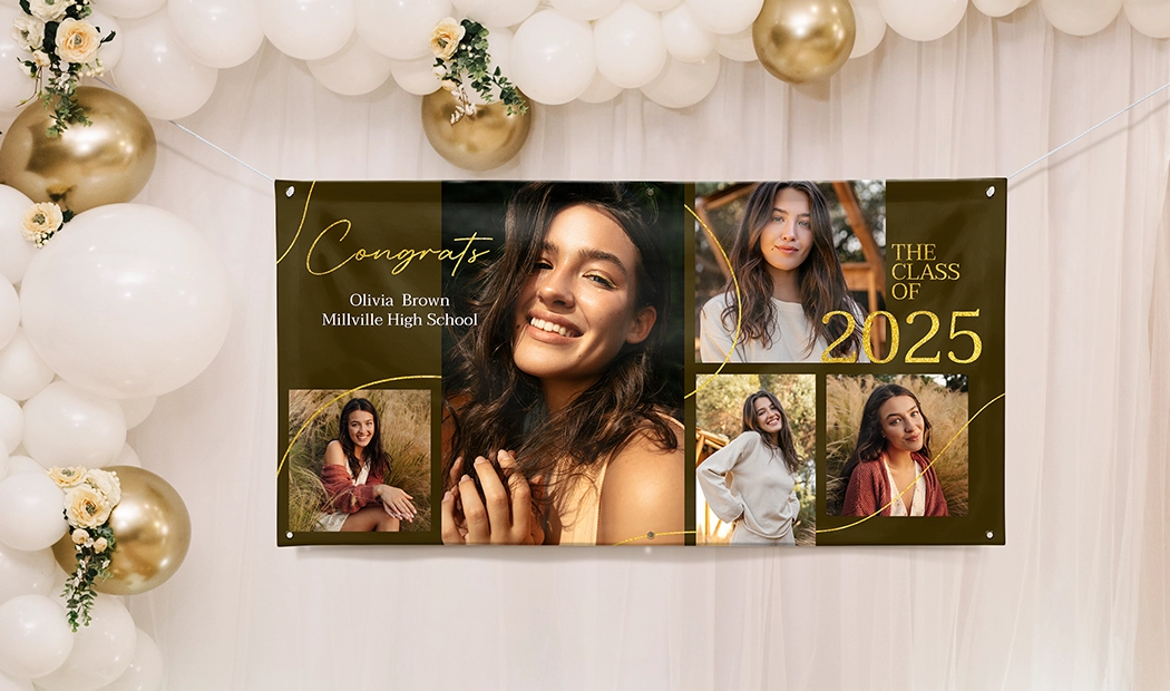 Graduation Vinyl Banner 48” x 24” | Graduation Party Decor